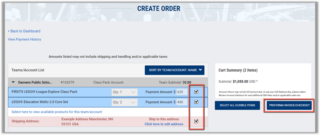 Class Pack - Registration