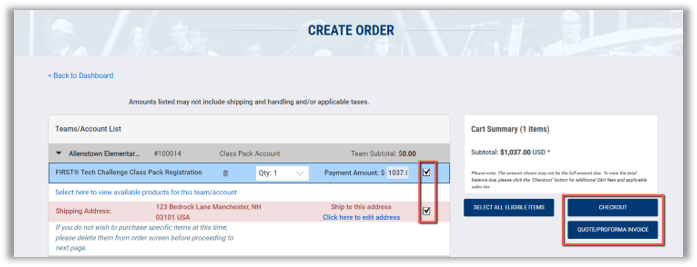 Class Pack - Registration